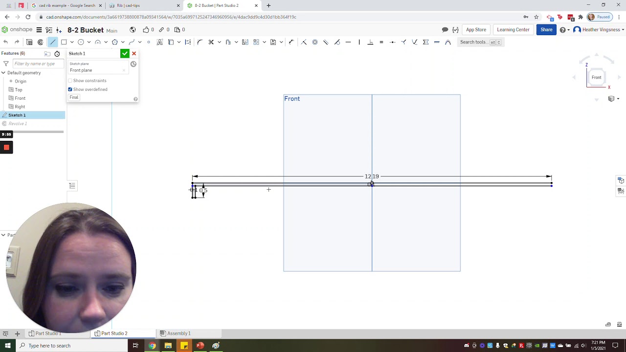 OnShape 8-2: Ribs (Bucket) - YouTube