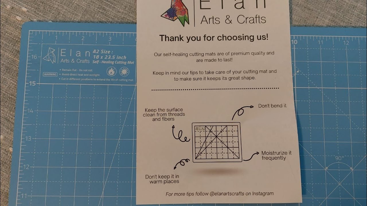 Elan Cutting Mat A1 Blue, 5-Ply Craft Mat, Self Healing Cutting Mat ...