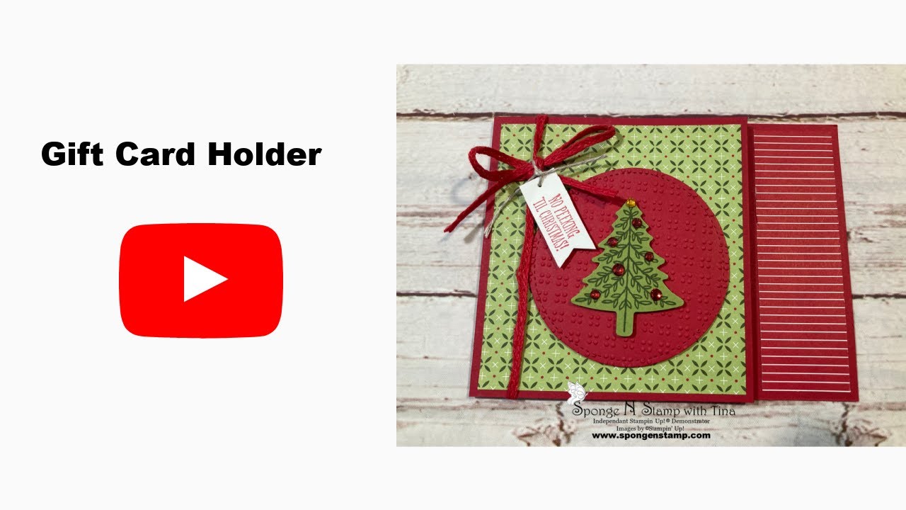 Gift Card Holder Using Stampin' UP! - YouTube
