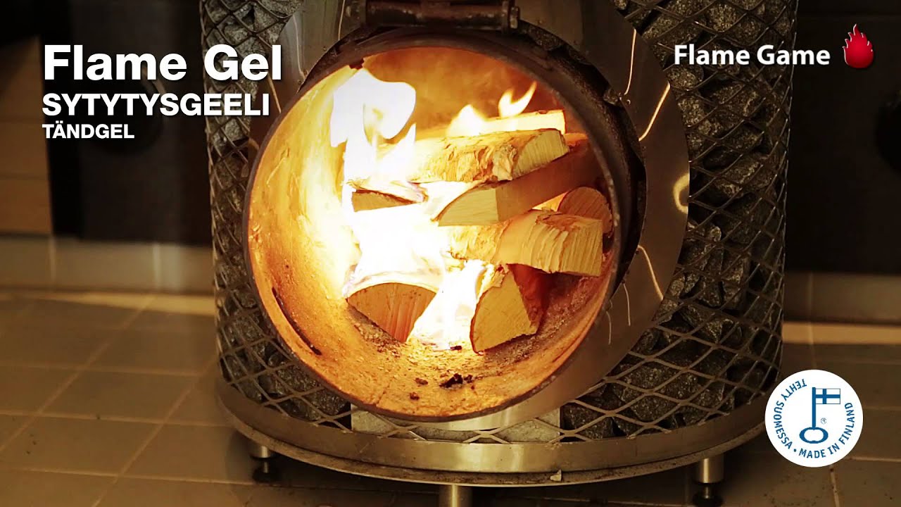 Flame Gel sytytysgeeli sauna - YouTube