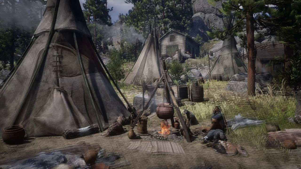 Red Dead Redemption 2 - Wapiti Indian Reservation Ambiance (animals ...