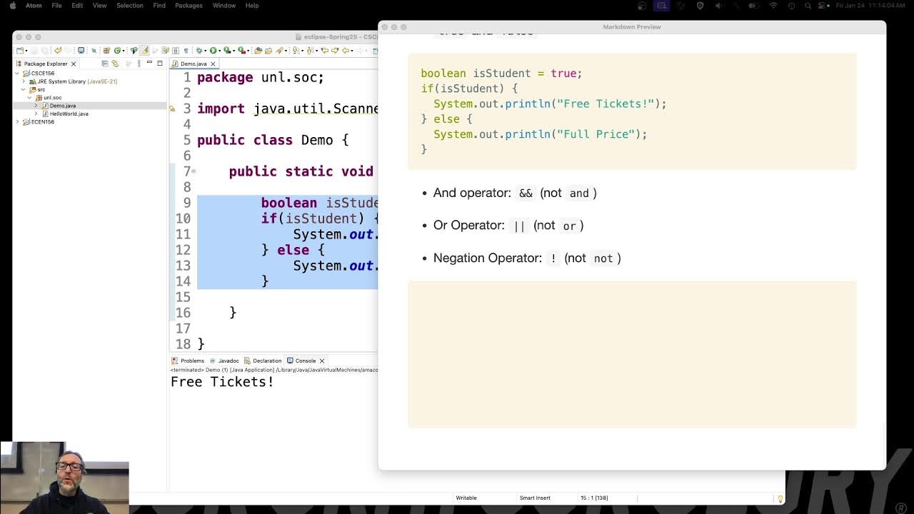 1.2 - Java Basics, Conditionals (2025-01-24) - YouTube