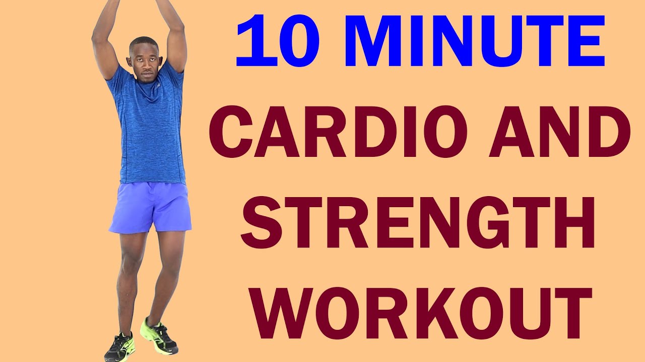 10 Minute Cardio and Strength Workout at Home/ Burn 100 Calories ...