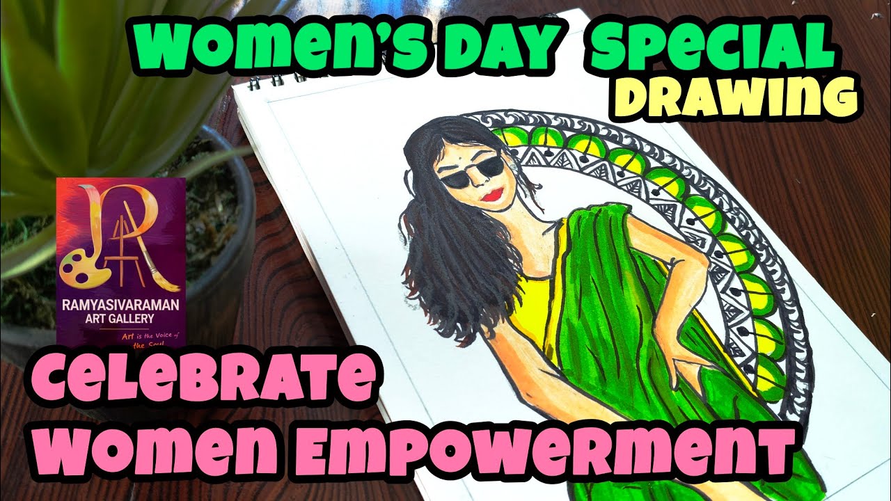 Women’s Day Special Drawing: Celebrate Women Empowerment | Step-by-Step ...