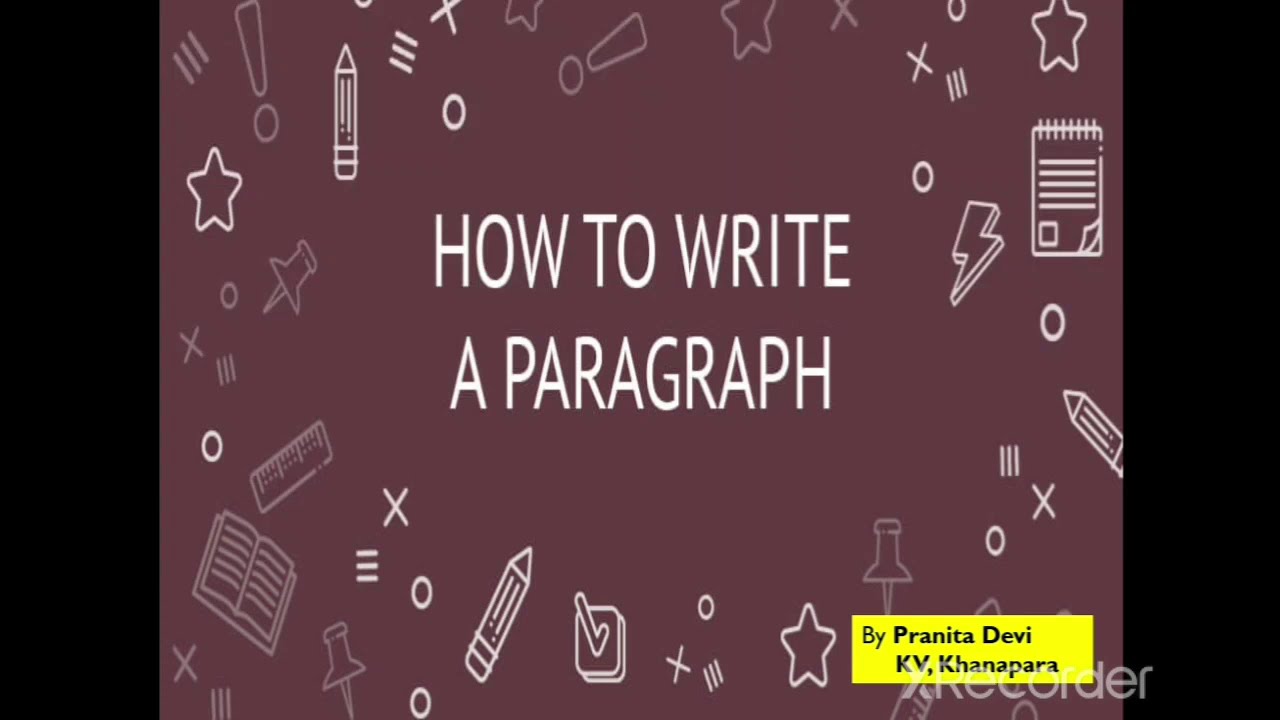 How to write a paragraph - YouTube