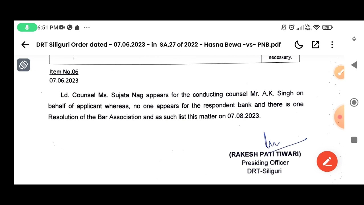 #DRT SILIGURI #ORDER #DAILY ORDER #DRT - YouTube