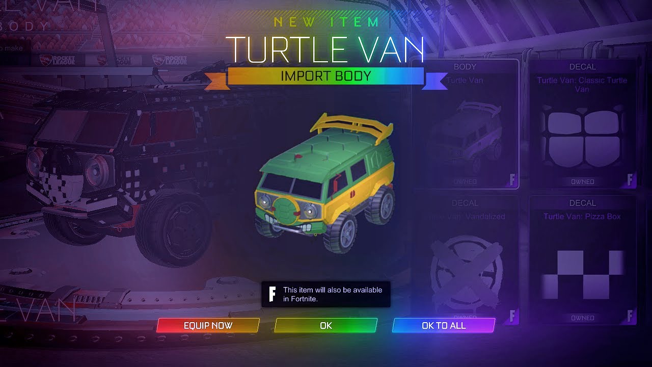 PLAYING ROCKET LEAGUE WITH THE *NEW* TURTLE VAN CAR! - YouTube