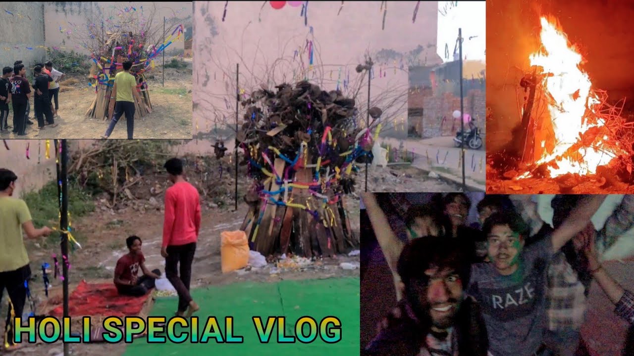 Holi Special Vlog 🤩 | Happy Holi 👻 | Celebrate Holi in Pundri Village ...