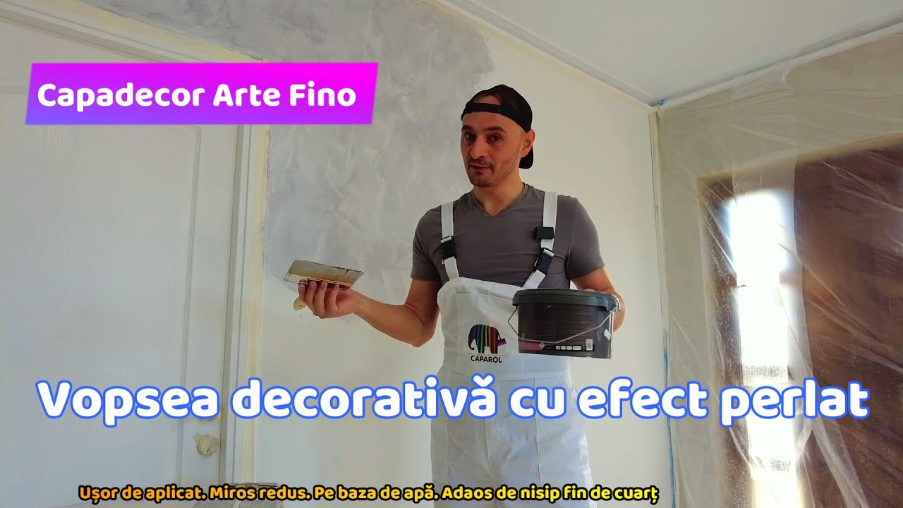 Aplicare ARTE FINO CAPAROL - Vopsea decorativă perlată cu nisip fin de cuarț - YouTube