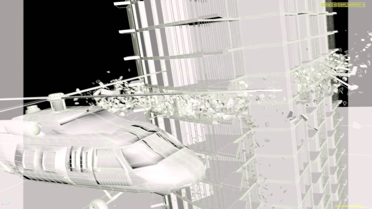 Building explosion Matrix scene simulation Test 1 - YouTube