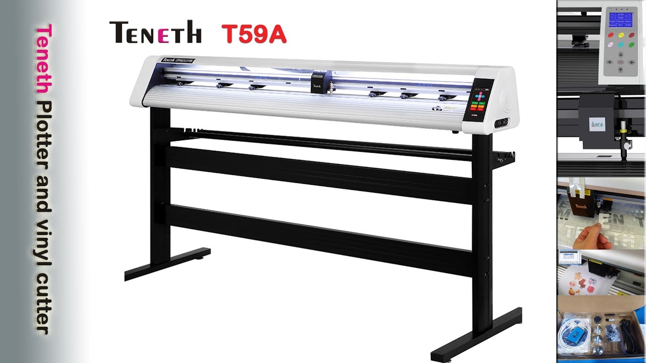 Teneth TN59, Large Cutting Plotter _ 160cm Vinyl Cutter - YouTube