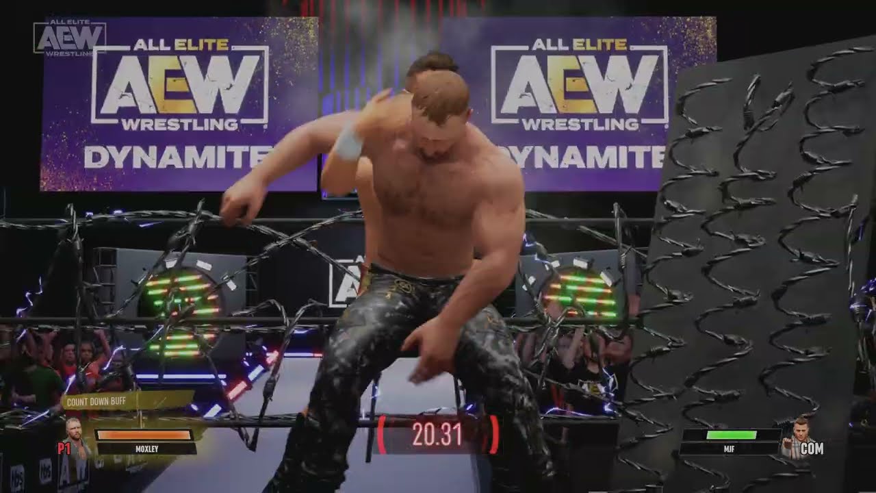 AEW: Fight Forever Exploding Barbed Wire Death Match Jon Moxley vs. MJF - YouTube