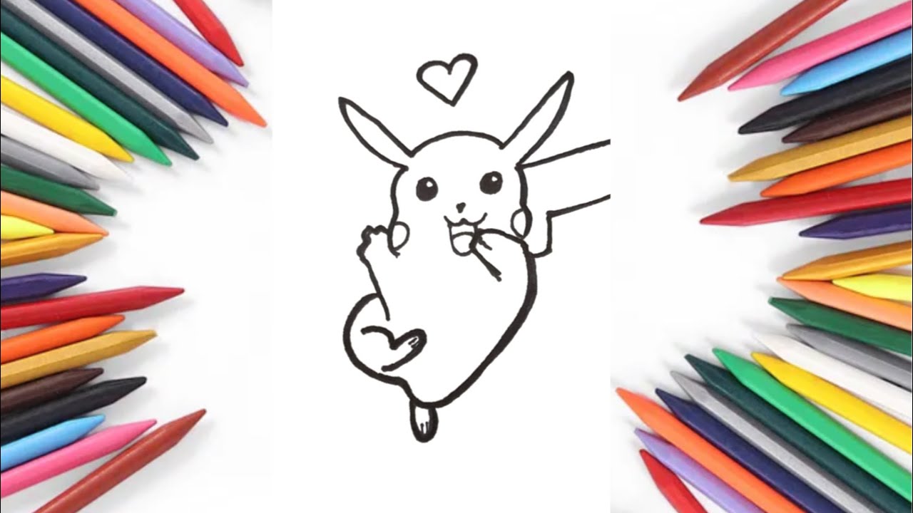 How to draw Pikachu | Easy Pikachu drawing for kids | Pikachu drawing ...