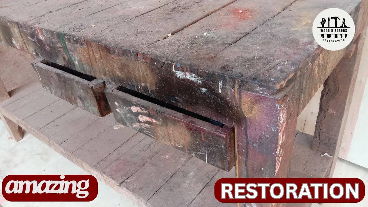 WORK BENCH RESTORATION | FURNITURE RESTORATION - YouTube