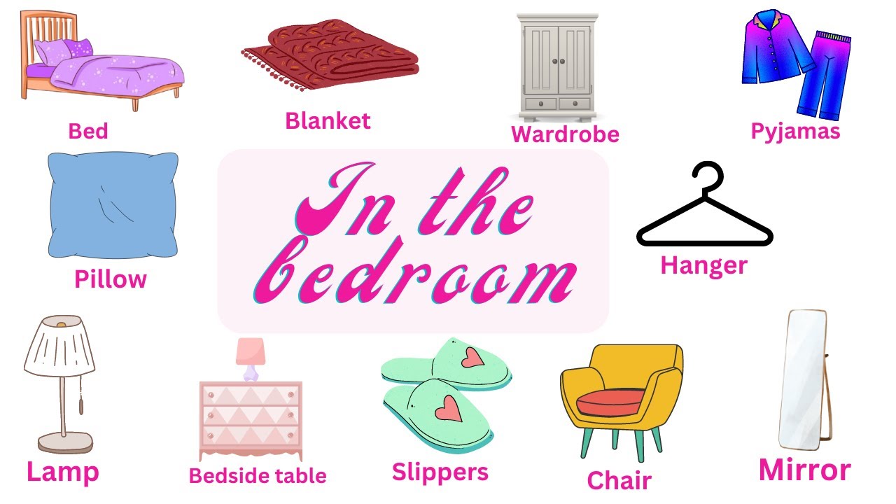 Bedroom vocabulary in English - YouTube