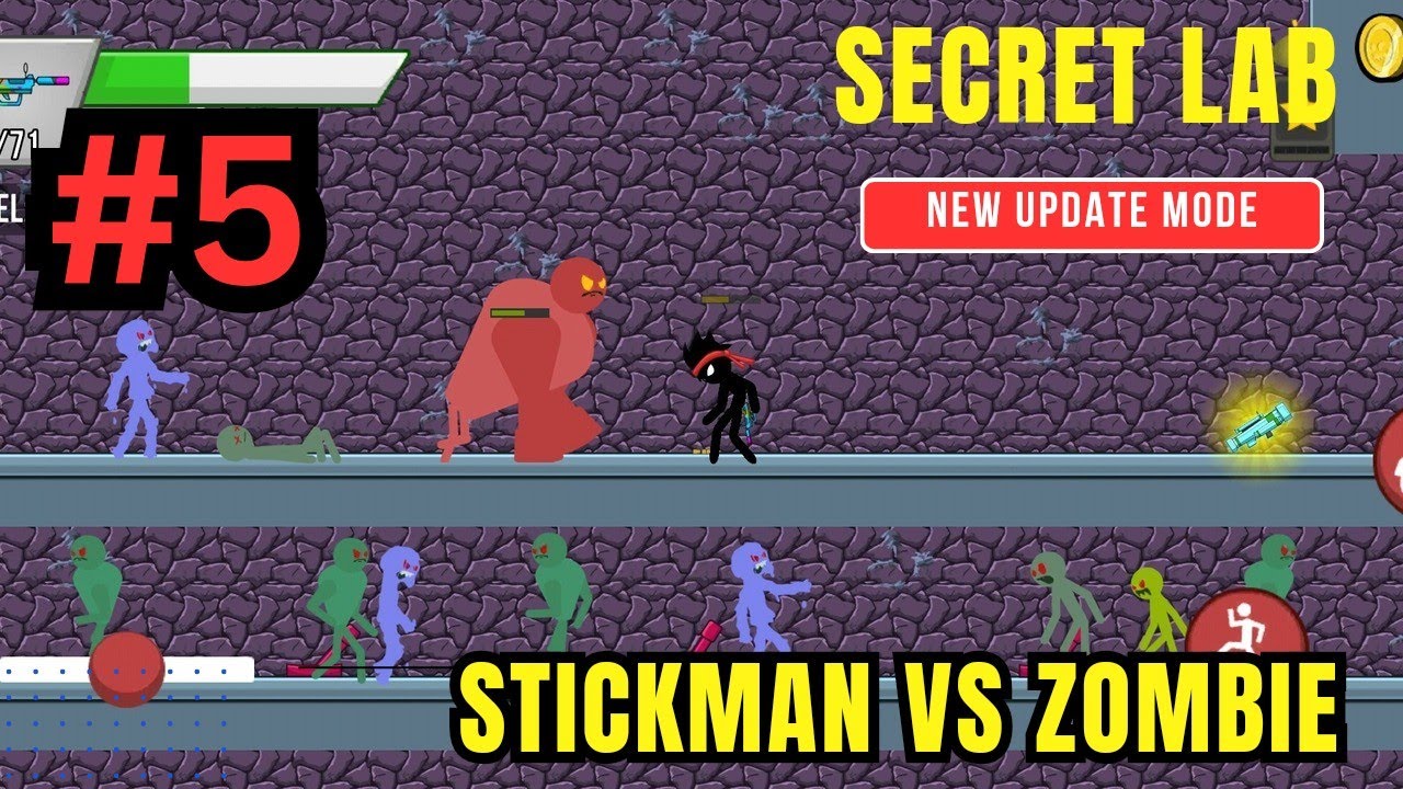STICKMAN ZOMBIE SHOOTER - Walkthrough Gameplay Part 5 - secret lab 🧫 ...