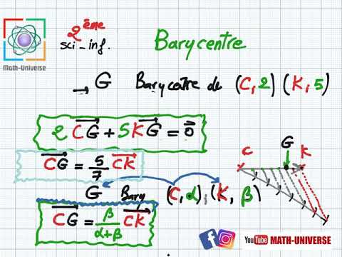 Barycentre Partie 1 2eme Science / Info (Cours)