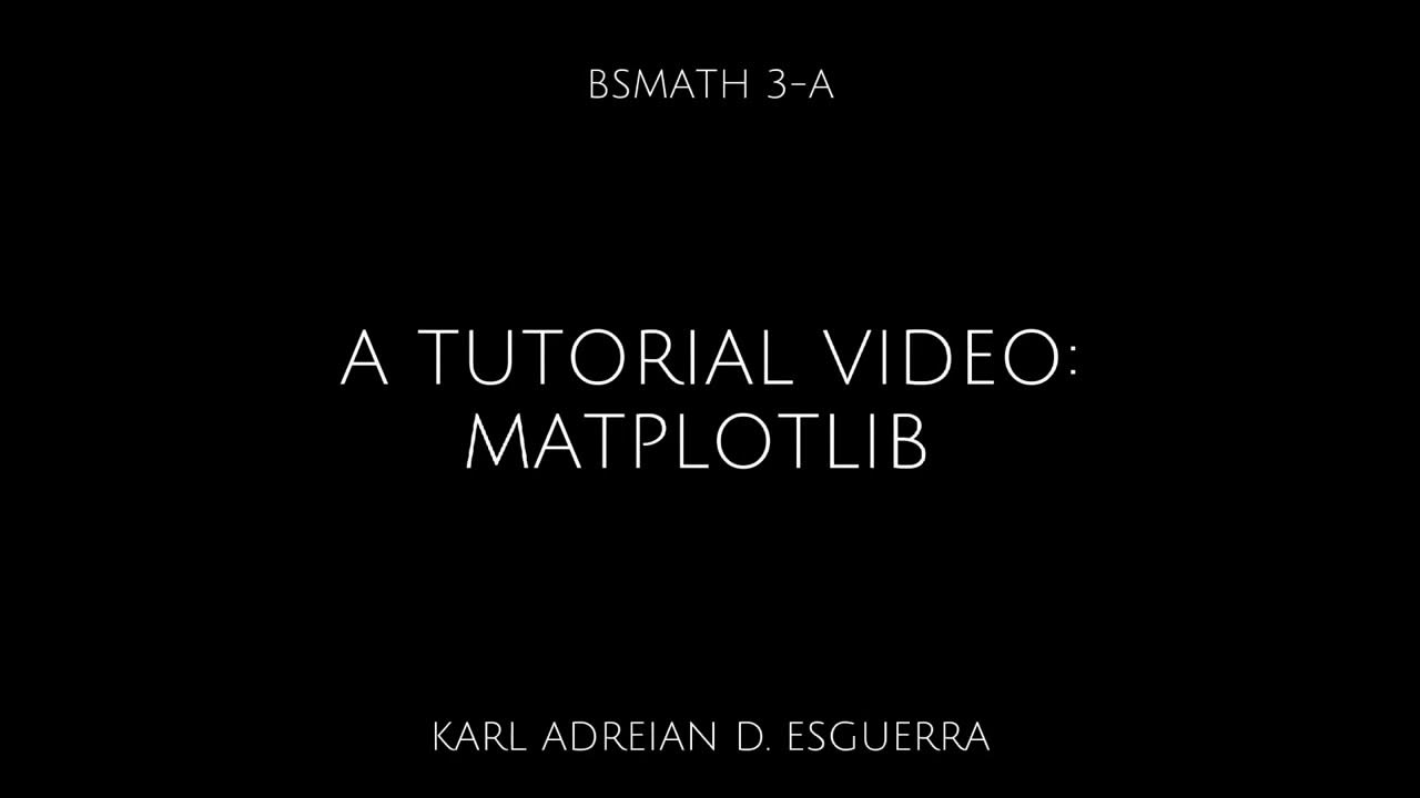 A Tutorial Video Matplotlib Youtube