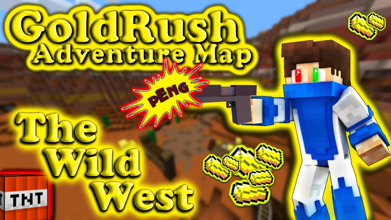 GOLD RUSH ADVENTURE MAP ! MINECRAFT POCKET EDITION 0.14.0 DOWNLOAD - YouTube