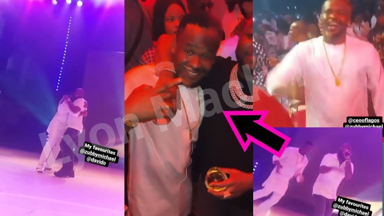 Davido & Zubby Michael Embrace Themselves As The feed AYLive Crowd On ...