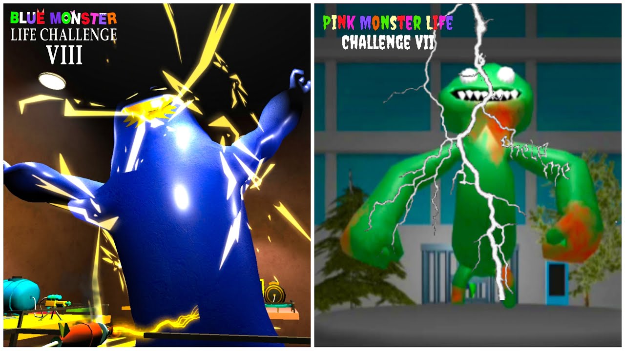 Scary Monster Life Challenge 8 Vs Pink Monster Life Challenge 7 Boss ...