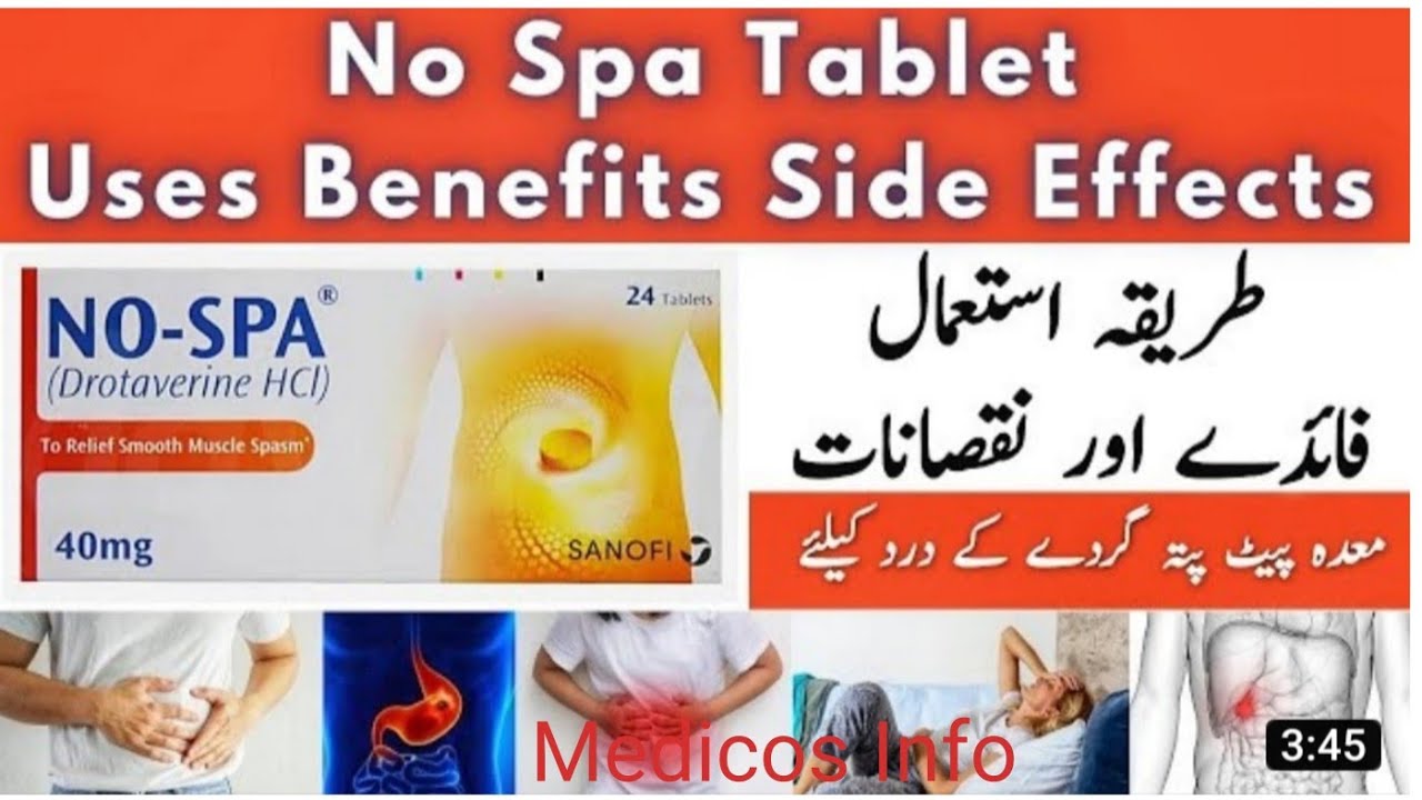 No spa 40mg tablet uses in urdu hindi Drotaverine HCL | no spa tab uses ...