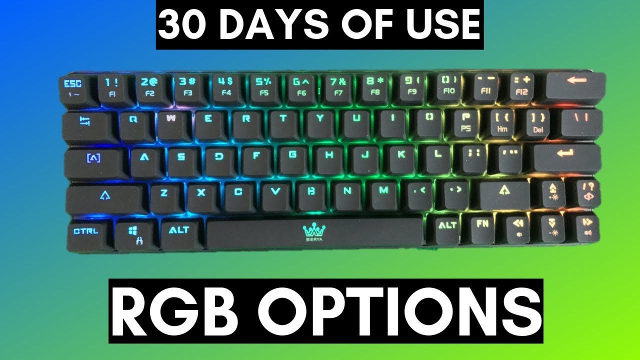 DIERYA Mechanical Gaming Keyboard RGB Options - YouTube