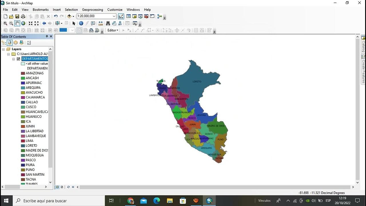 COMO HACER MAPAS EN ARCGIS 10.8 - YouTube
