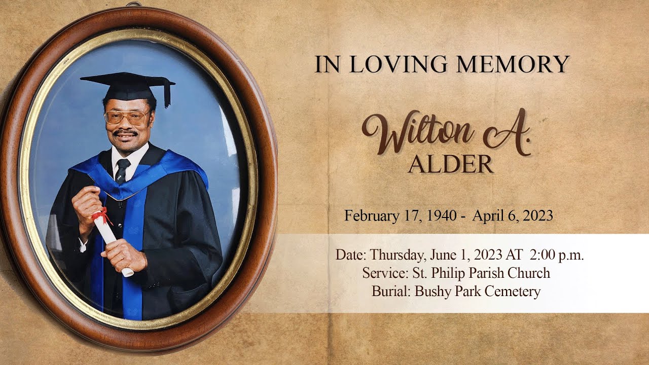 Celebrating the Life of Wilton A. Allder - YouTube