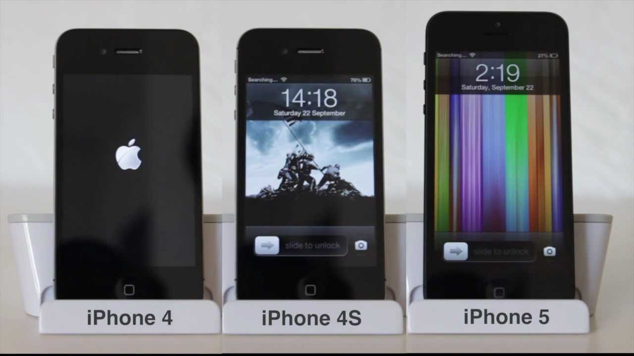 iPhone 5 vs iPhone 4S vs iPhone 4 - YouTube