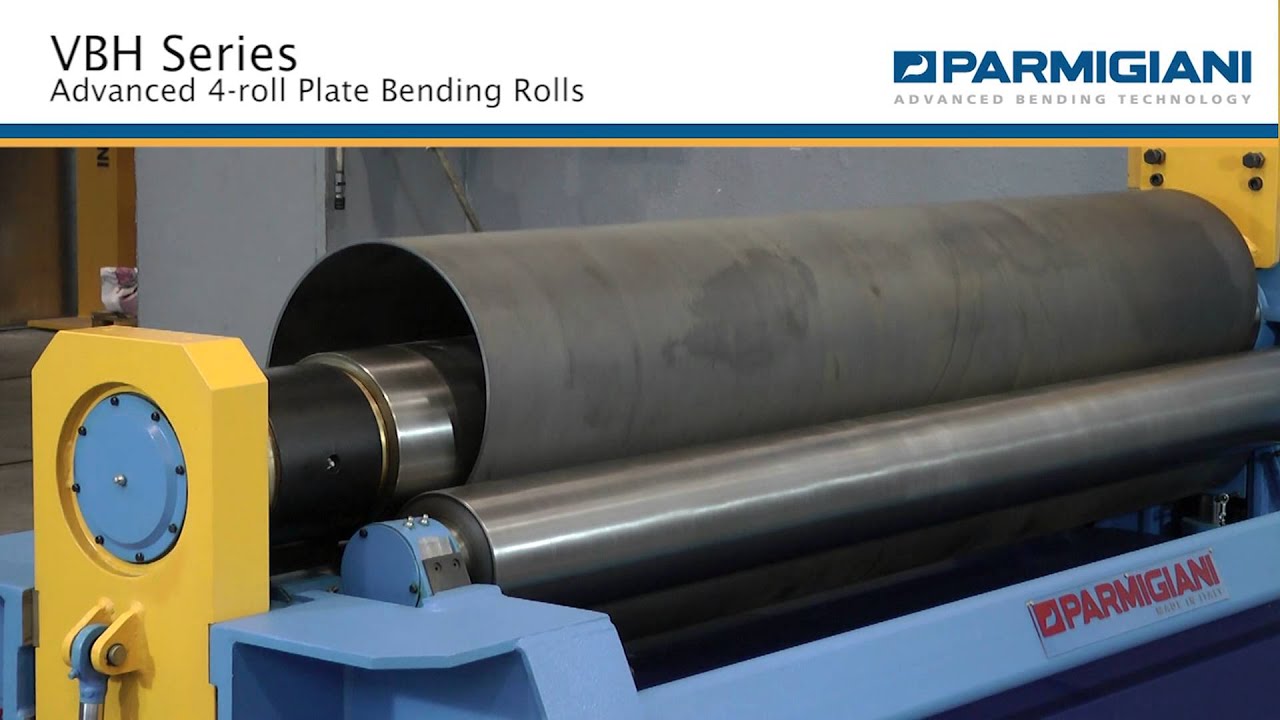 4-roll plate roll with CNC single step full capacity rolling - YouTube
