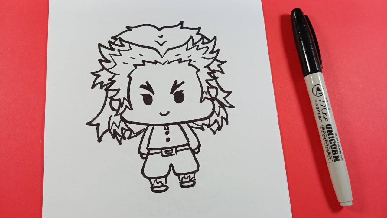 Draw Rengoku Kyojuro chibi - YouTube