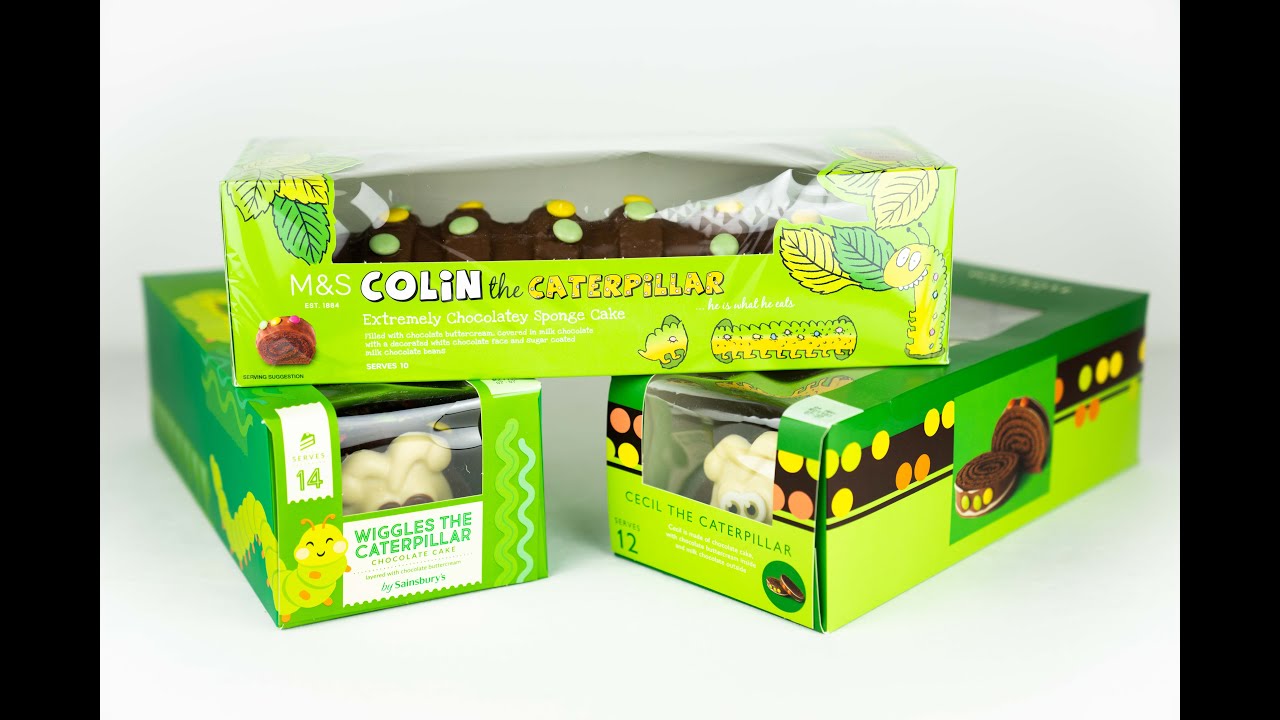Colin the Caterpillar - M&S - 2021 - Cake (UK) | 4K ASMR Unboxing ...