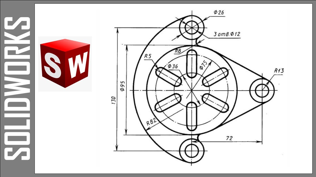 SolidWorks-2D: Sketch (4) - YouTube