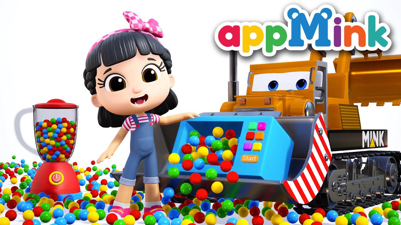 Bulldozer Digger Awesome Vehicle Competition | Learn Color with Trains ...