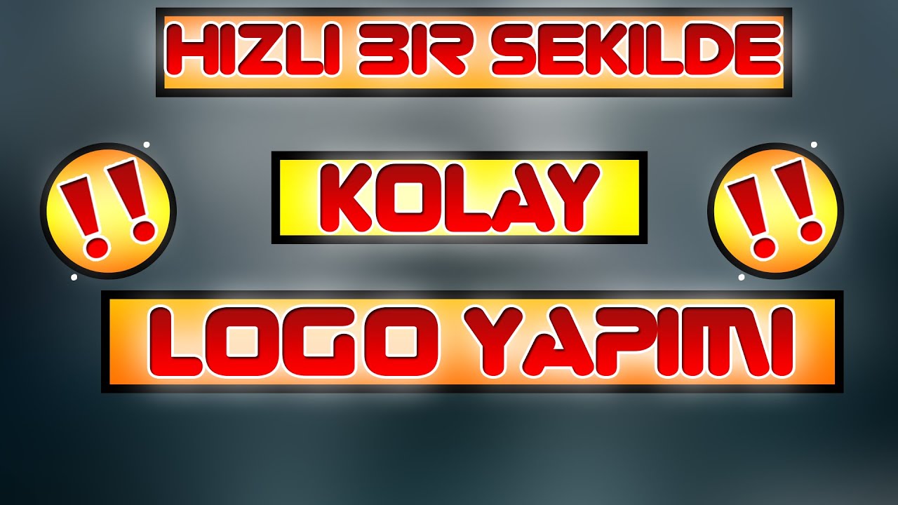 KOLAYCA KENDINIZE LOGO YAPIN! Photoshop Cs6 - YouTube