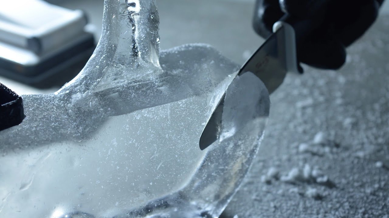Magic 'Like' ice carving animation / Stop Motion / Ice ASMR - YouTube