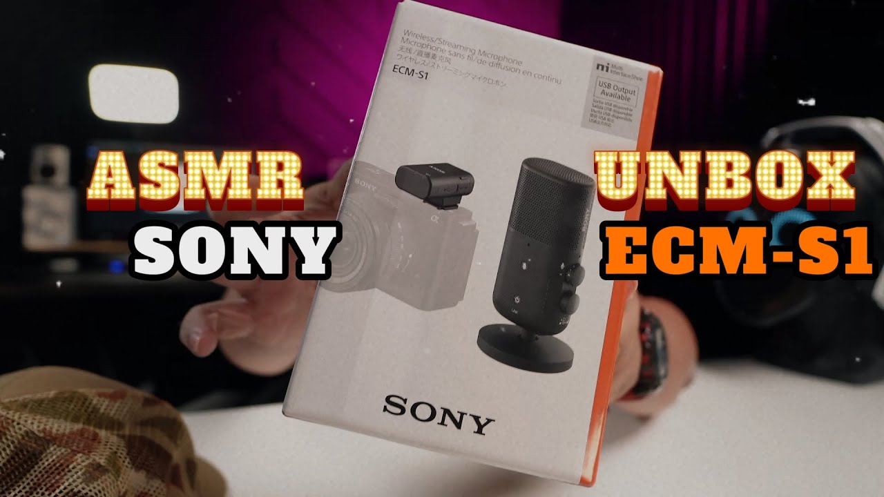 Unbox ASMR | SONY ECM-S1 | MICROPHONE WIRELESS NOISE CANCELING - YouTube