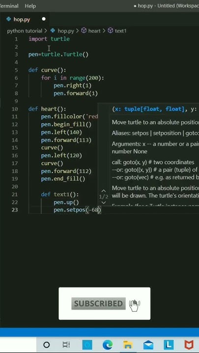 Impress Your Crush Using Python Shorts Python Programming Youtube