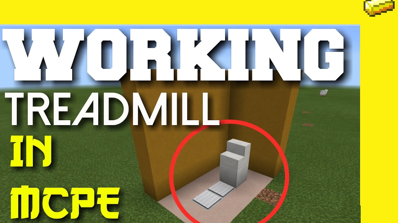 Minecraft PE | WORKING TREADMILL with Command Blocks - YouTube
