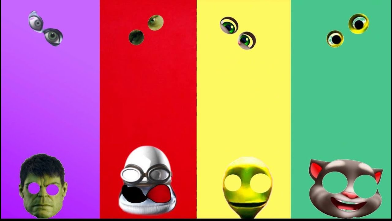 Wrong Eyes 👀 Green Hulk 🆚 Crezy Frog 🆚 Green Alien 🆚 Talking Tom - YouTube