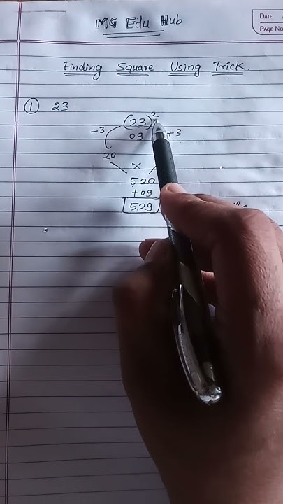 Learn to Square 2-Digit Numbers Fast! Math Trick for Competitive Exams #MathTricks #Shorts - YouTube