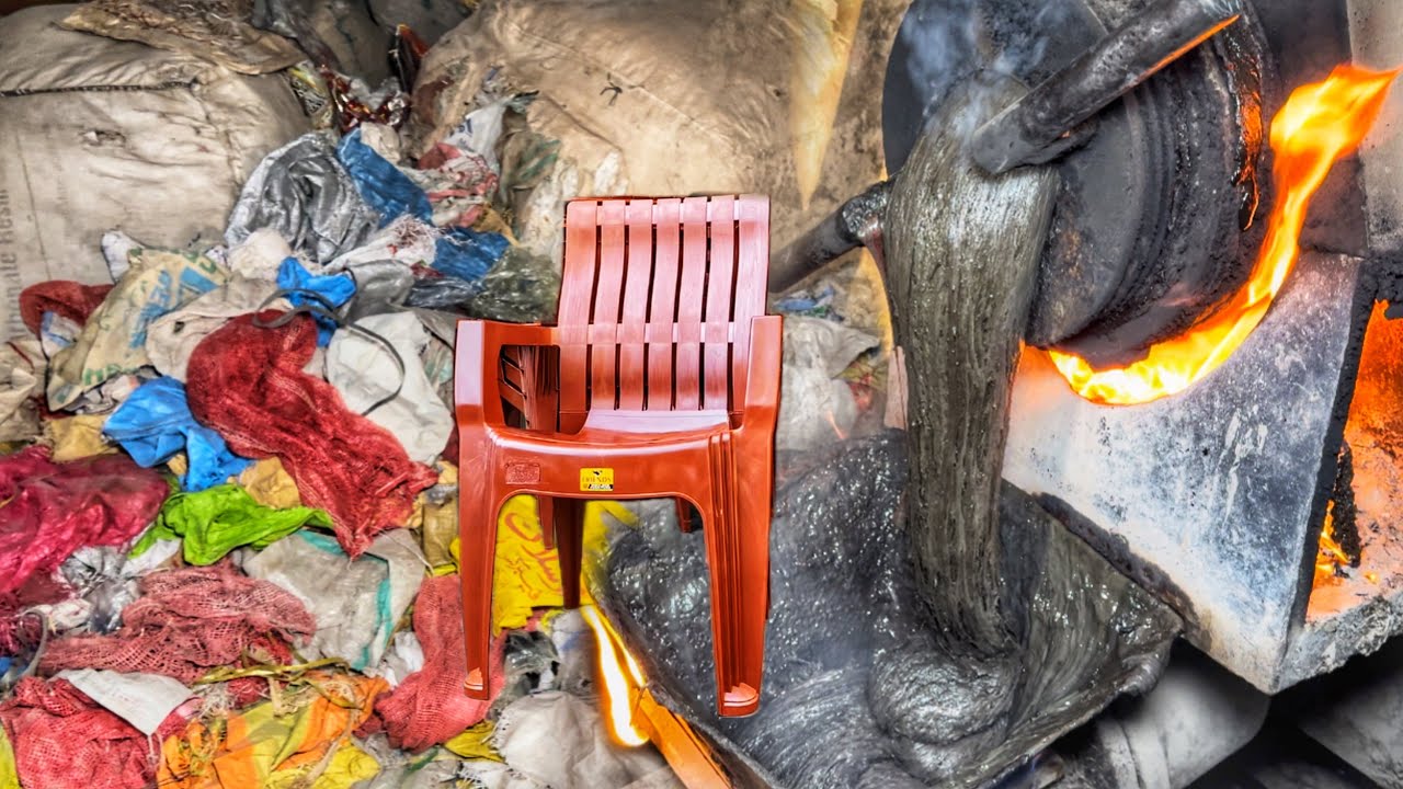 Process of Making Plastic Chair from Millions Waste Woven | Plastic Bag ...