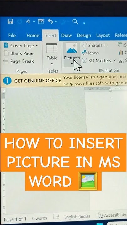 How to insert picture 🖼️ in Ms word #computerknowledge #computer # ...
