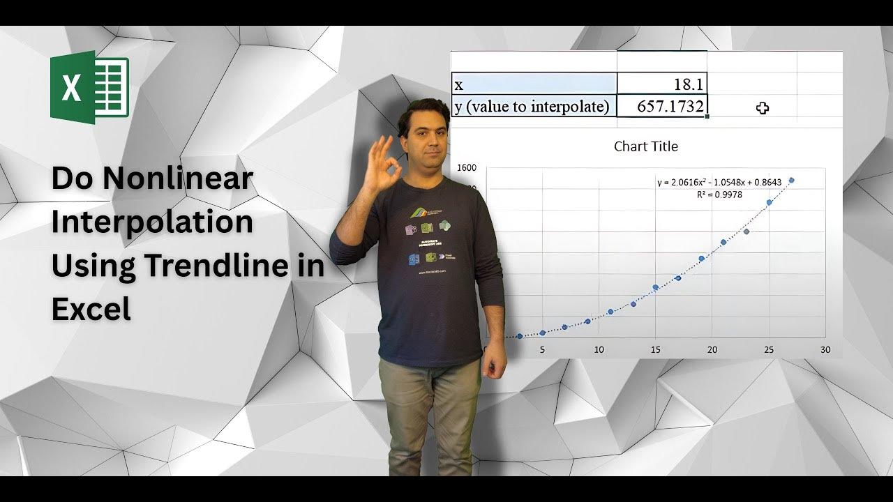 How to Do Nonlinear Interpolation Using Trendline in Excel - YouTube