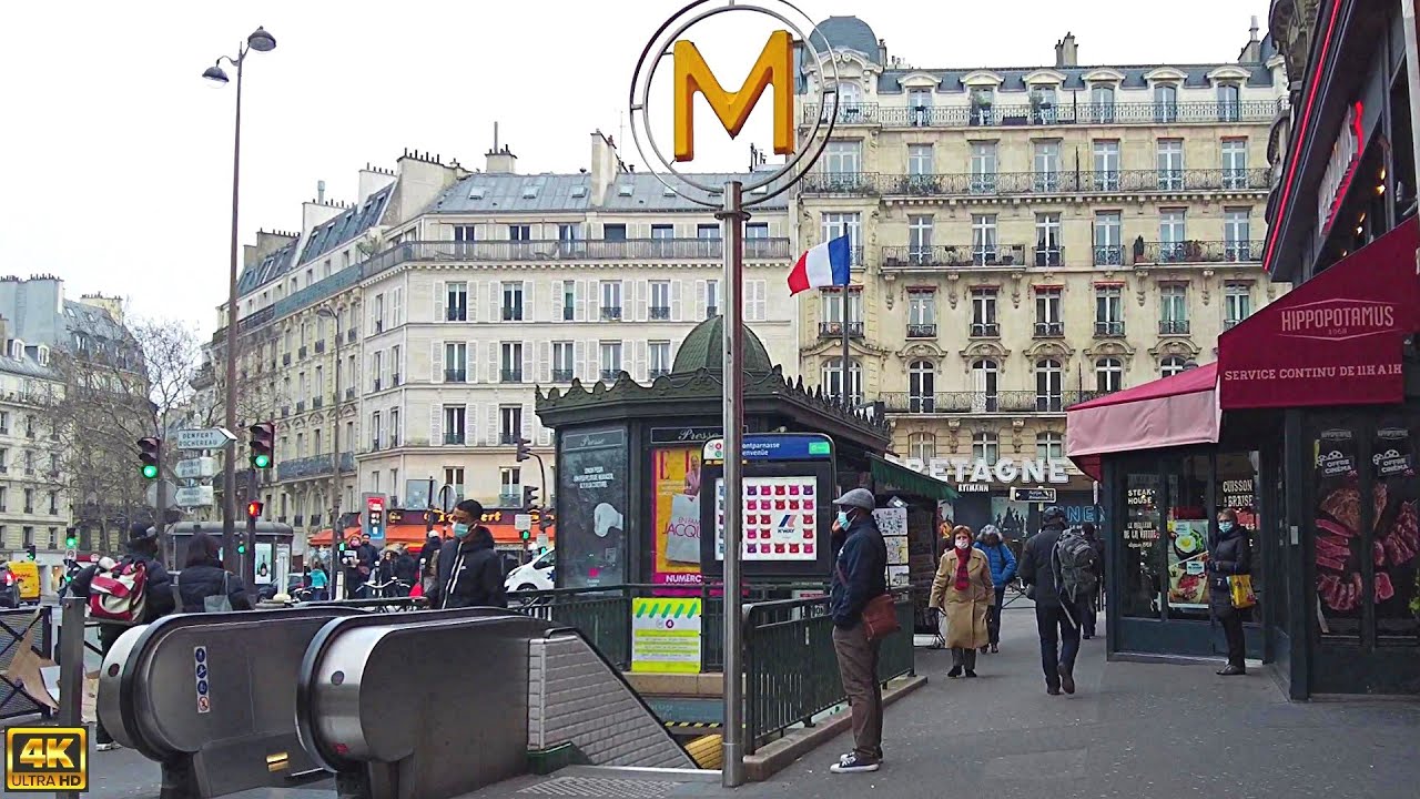 Montparnasse - Rue de Rennes - Paris Walking Tour - YouTube