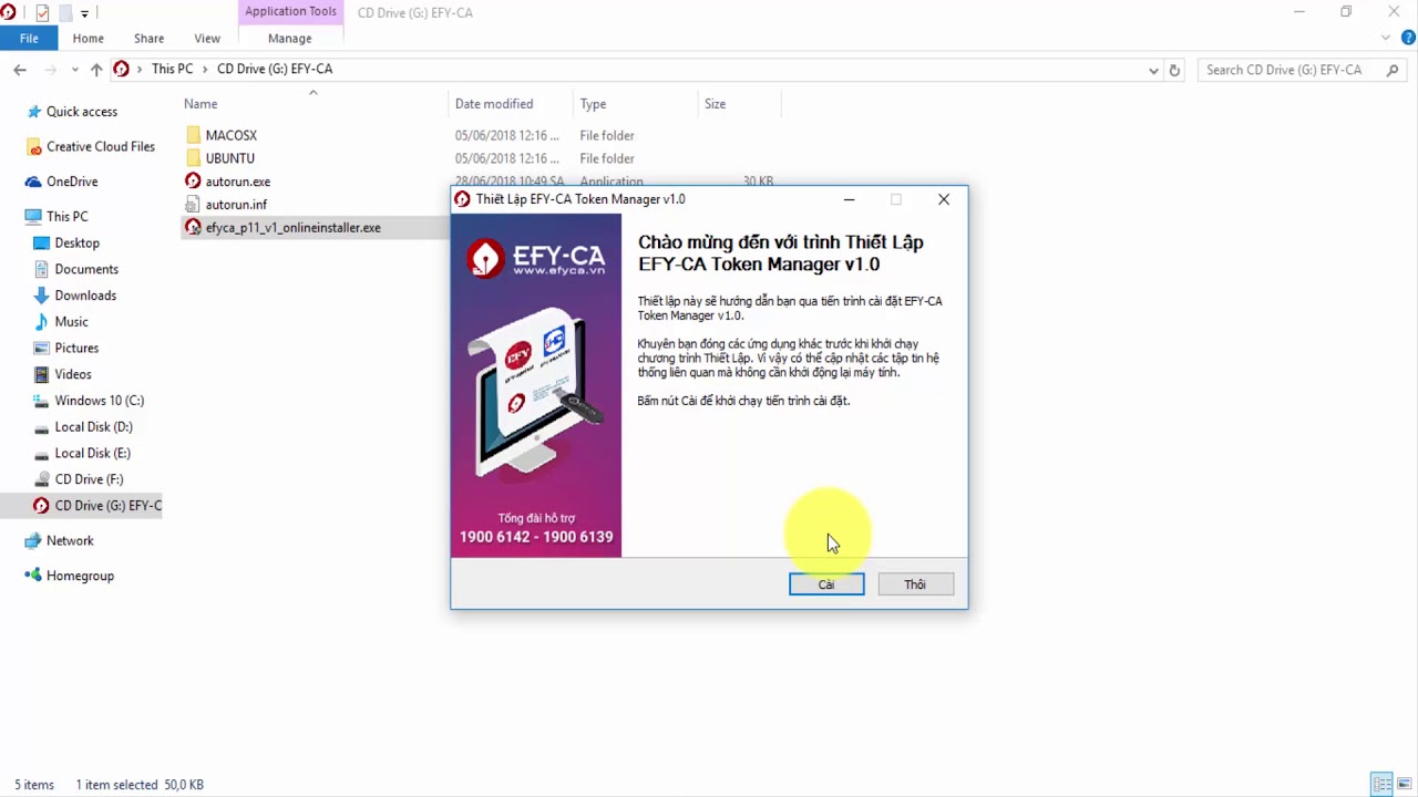 Hướng dẫn cài đặt chữ ký số EFY-CA - YouTube