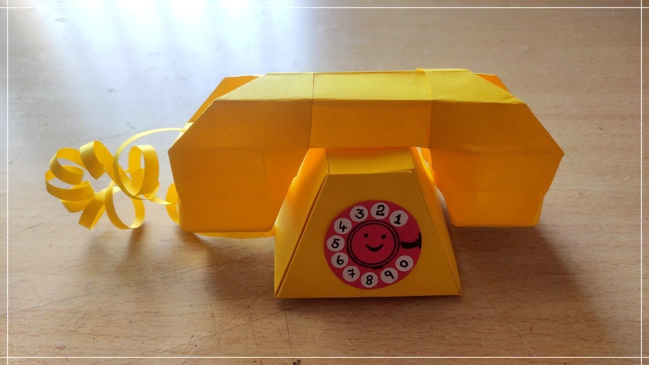 Origami Paper Telephone/Easy To Make Paper Telephone with measurements ...