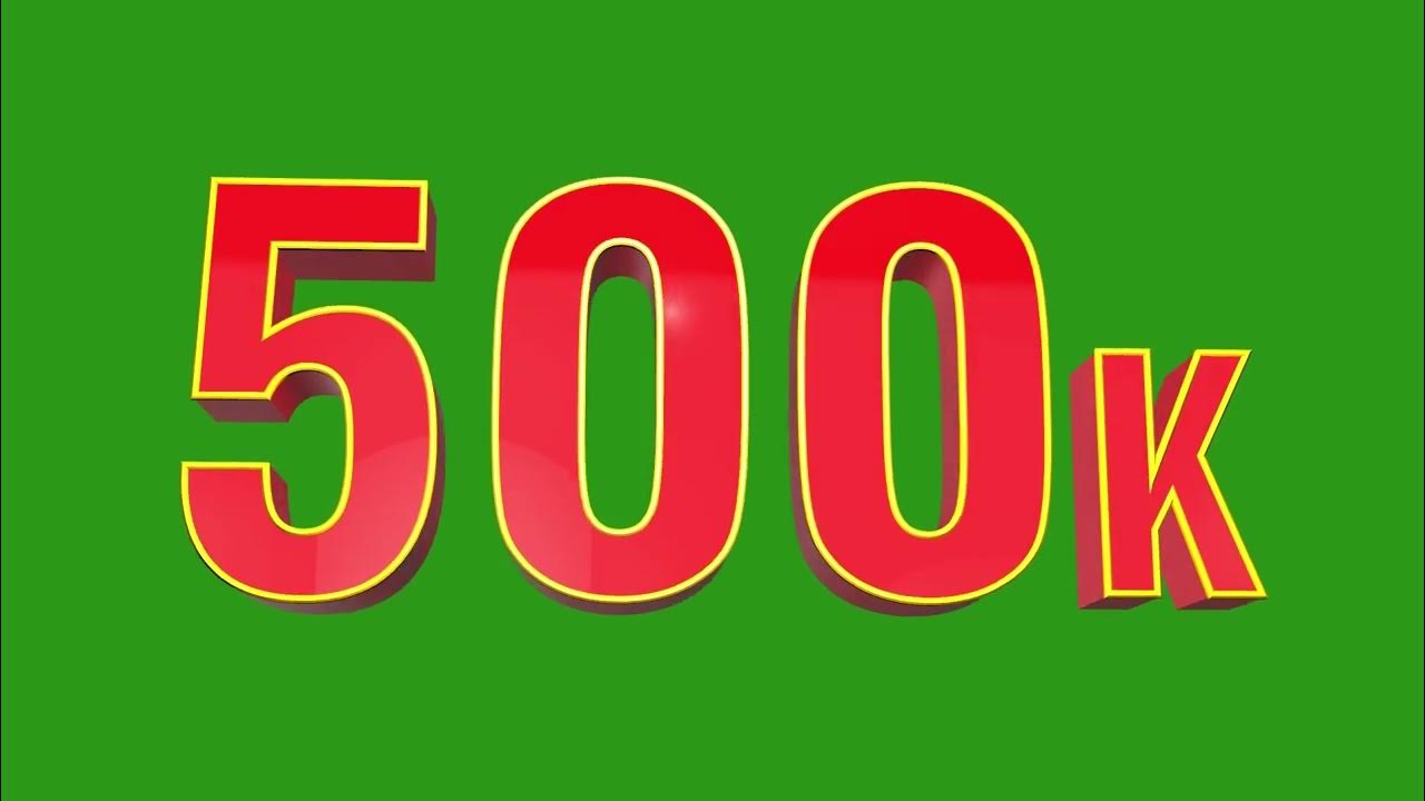 500k 3D Number, 500k subscribers celebrations - YouTube