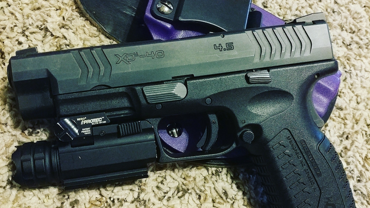 NEBO Protec Elite HP190 gun light modification - YouTube